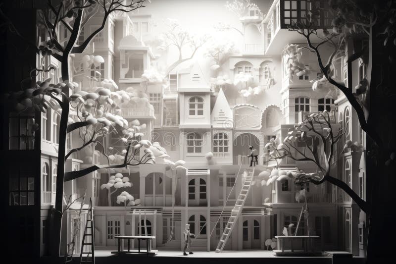 Mock Up High Building Under Construction, Civil and Engineer and ...