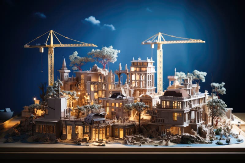 Mock Up High Building Under Construction, Civil and Engineer and ...