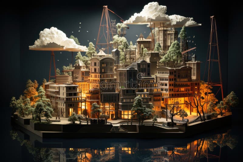 Mock Up High Building Under Construction, Civil and Engineer and ...