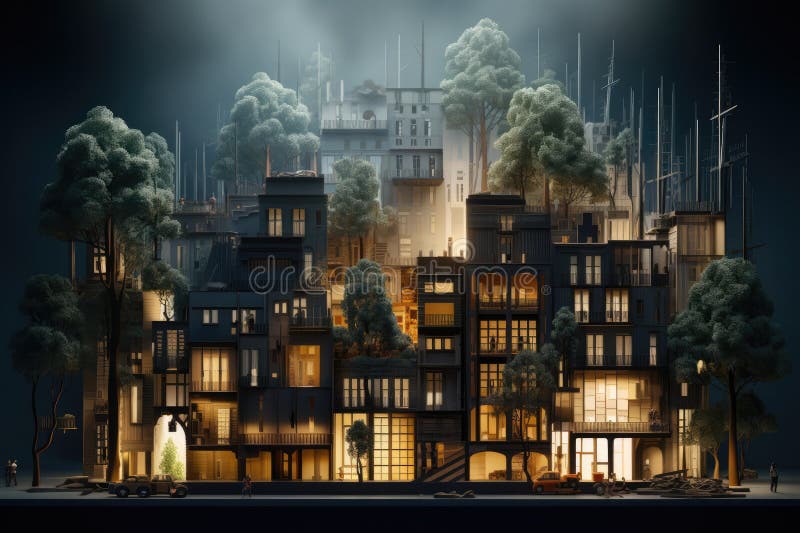 Mock Up High Building Under Construction, Civil and Engineer and ...