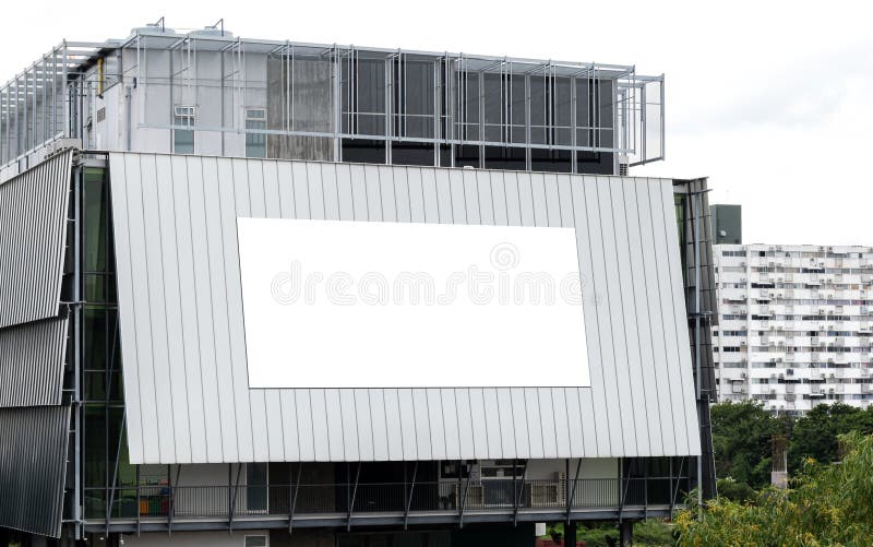 Mock Up LED Display Billboard on Building .clipping Path for Mockup ...