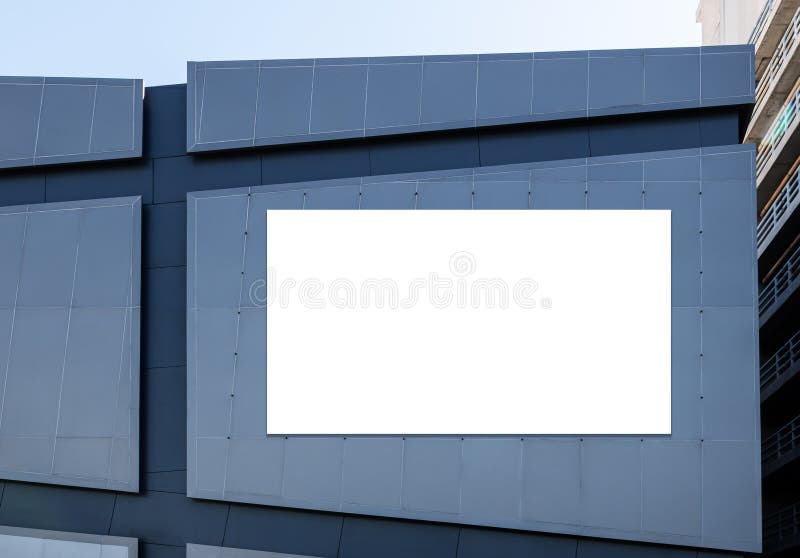 Mock Up LED Display Billboard on Building .clipping Path for Mockup ...