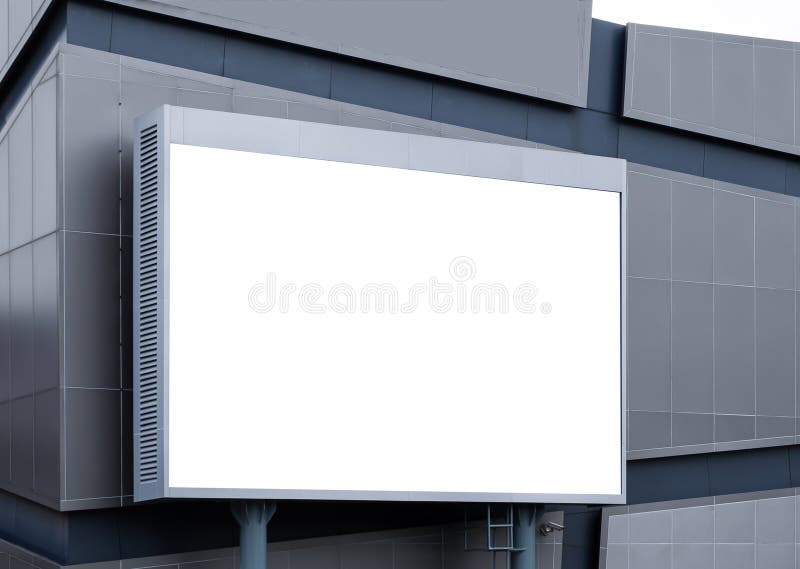 Mock Up LED Display Billboard on Building .clipping Path for Mockup ...
