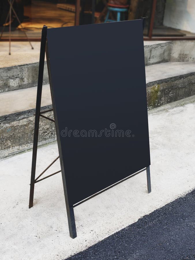 Mock Up Menu Blank Blackboard Sign Stand Shop Front Cafe Restaurant ...