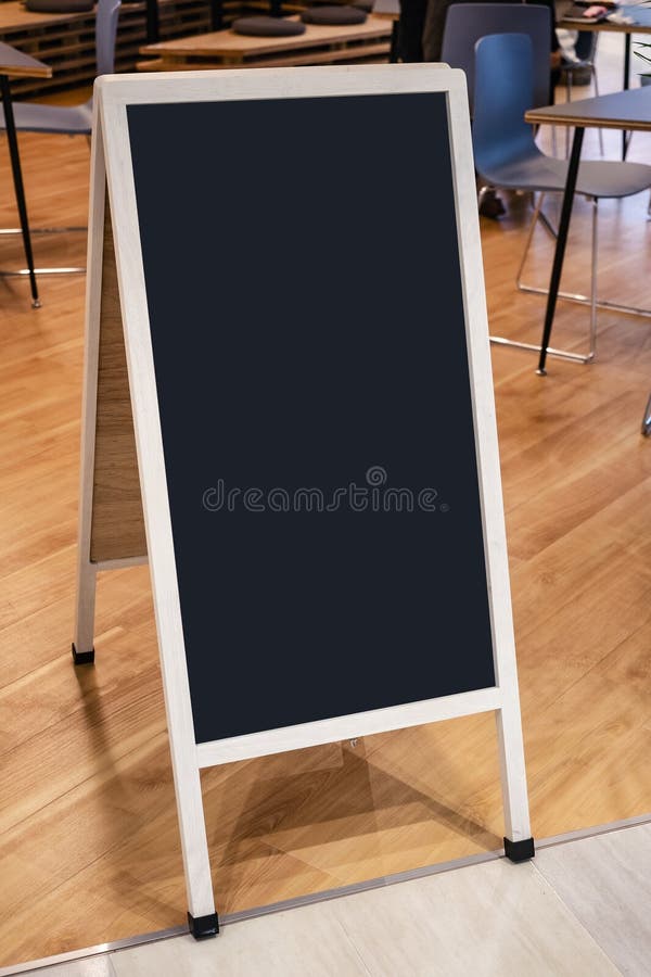 Mock Up Menu Chalkboard Sign Stand Blank Blackboard Cafe Restaurant ...