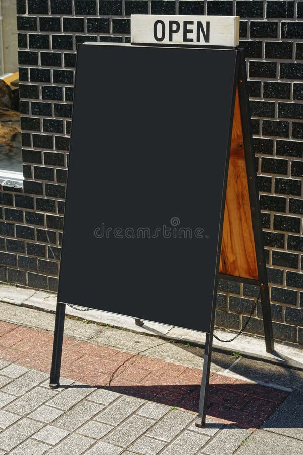 Mock Up Menu Chalkboard Sign Stand Blank Blackboard Cafe Restaurant ...