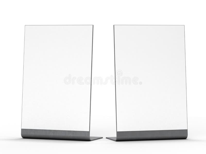 Mock Up Menu Frame on Table. 3D Stock Illustration - Illustration of ...