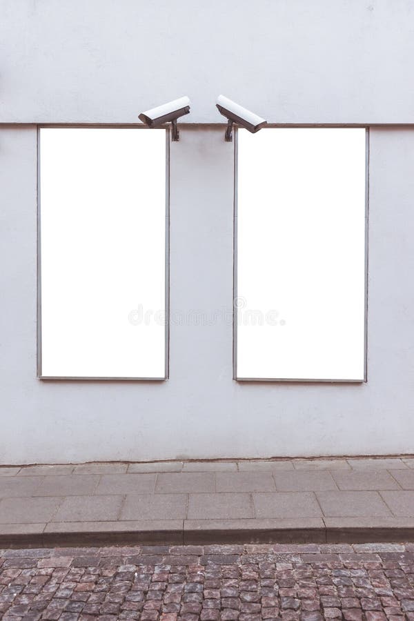 Mock Up. Mock Up. Two Showcases Window of the Store Stock Image - Image ...