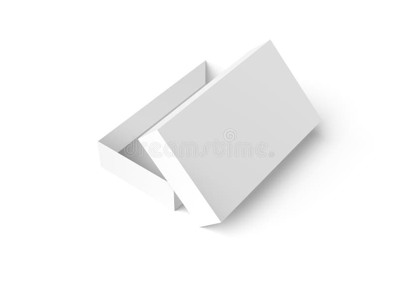Mock Up Open Box on a White Background Stock Illustration ...
