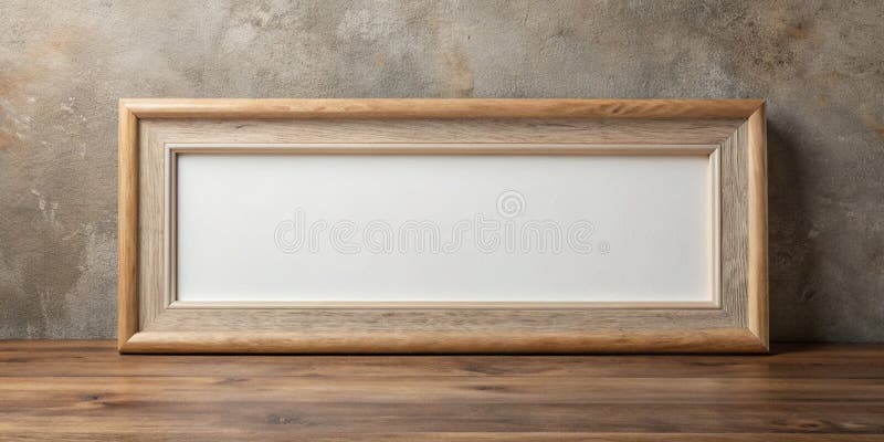 Mock Up of Panoramic Blank Picture Frame Creative AI Stock Illustration ...