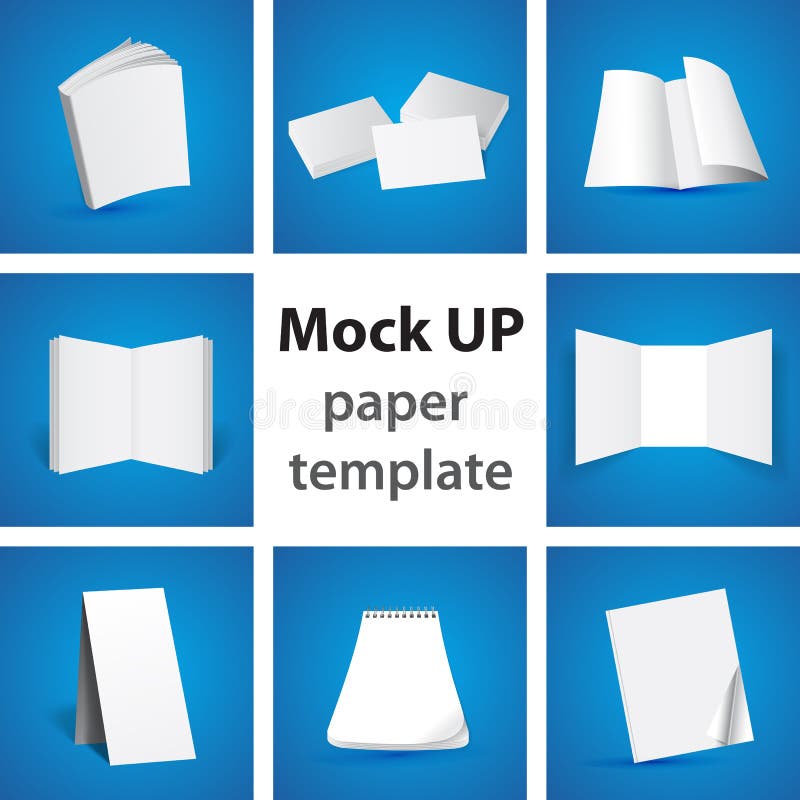 Mock up paper templates stock vector. Illustration of fold - 63501197