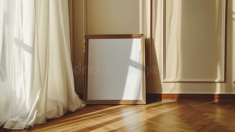 Mock Up of a Picture Frame in Modern Interior. Stock Illustration ...