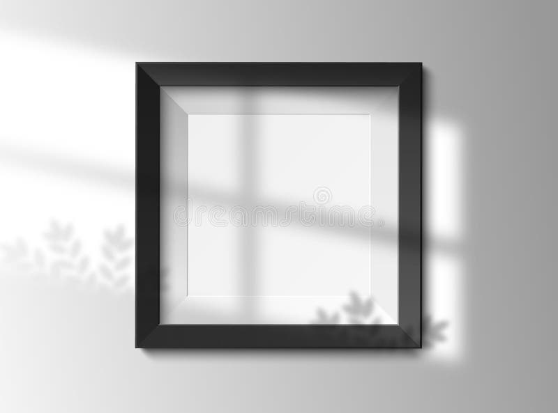 Mock Up Picture Frames on Wall with Shadow Overlay Effect, Vector ...