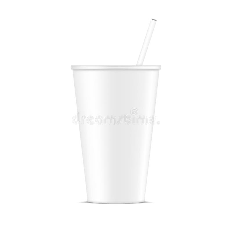 Mock Up of Plastic Cup with Straw Stock Vector - Illustration of ...