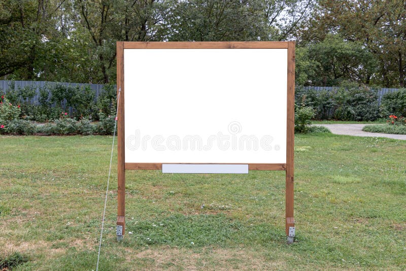 Mock Up Poster Media Template Ads Display in Public Park Stock Image ...