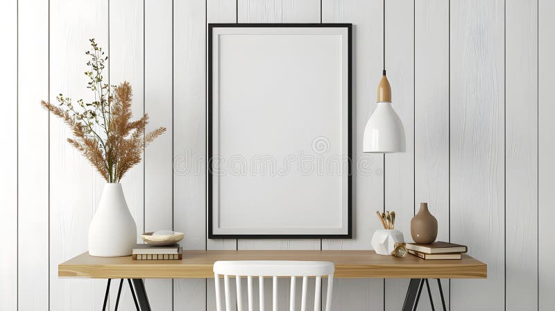 Mock Up Poster in Working Area, Your Work Here, 3d Render, 3d ...