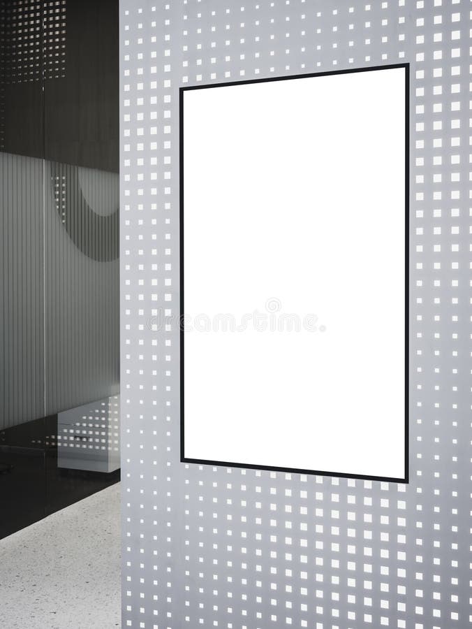 Mock Up Posters Frame Digital Screen Media Indoor Building Stock Photo ...