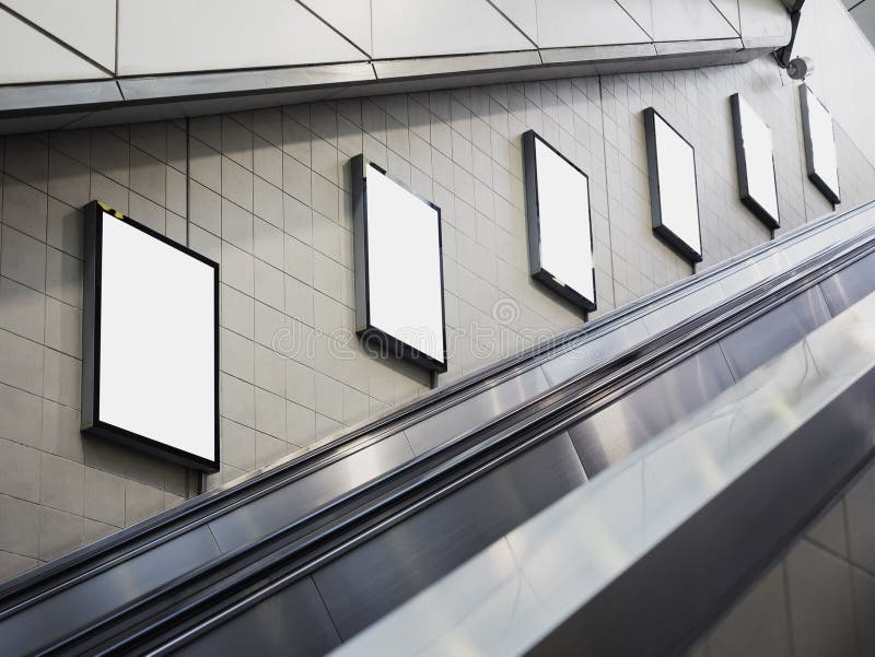 Mock Up Posters Media Advertisement Set Stock Photo - Image of abstract ...