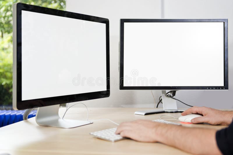 Mock-up Presentation Screens Stock Photo - Image of modern ...