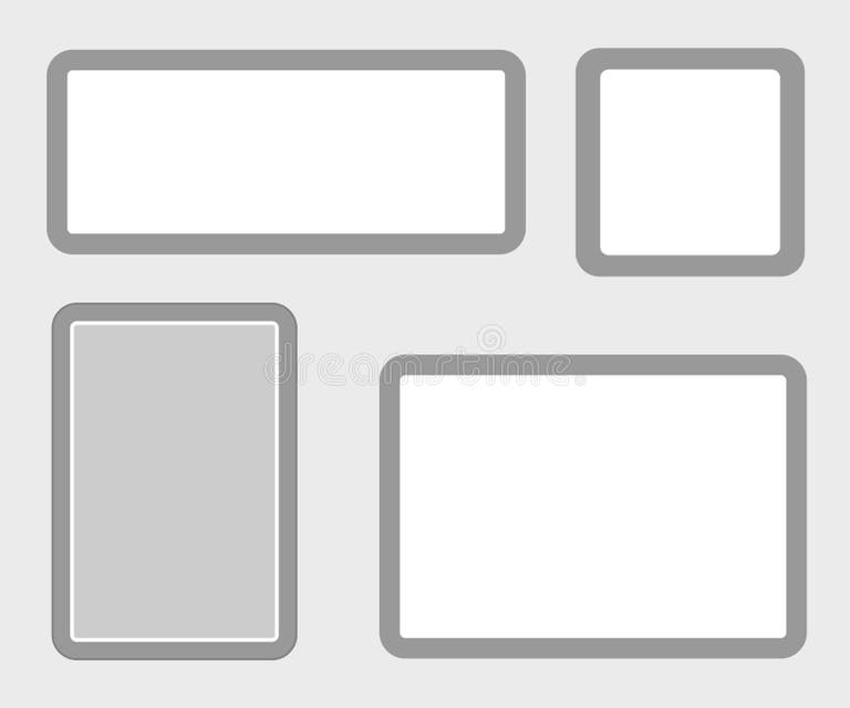 Mock Up Shapes Set or Signboard Blank Design Template. Stock Vector ...