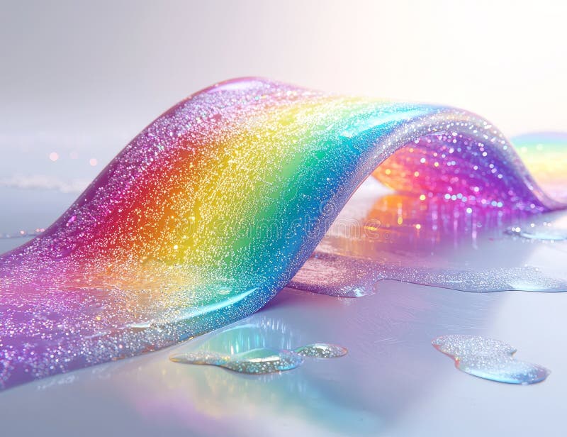 A Mock-up Showcasing Natural Light Effects and a Rainbow Light Texture ...