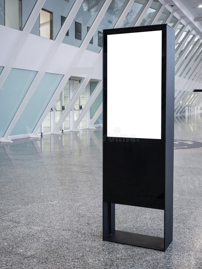 Mock Up Sign Stand Indoor Modern Building Background Stock Image ...