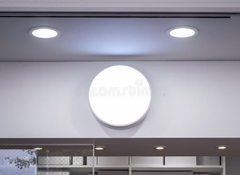 Mock Up Signage Round Shape Shop Front Display Stock Photos - Free ...