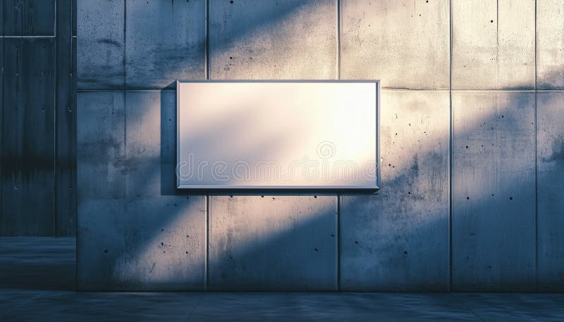 Mock Up Signboard Displayed on Concrete Wall - a Visual Representation ...