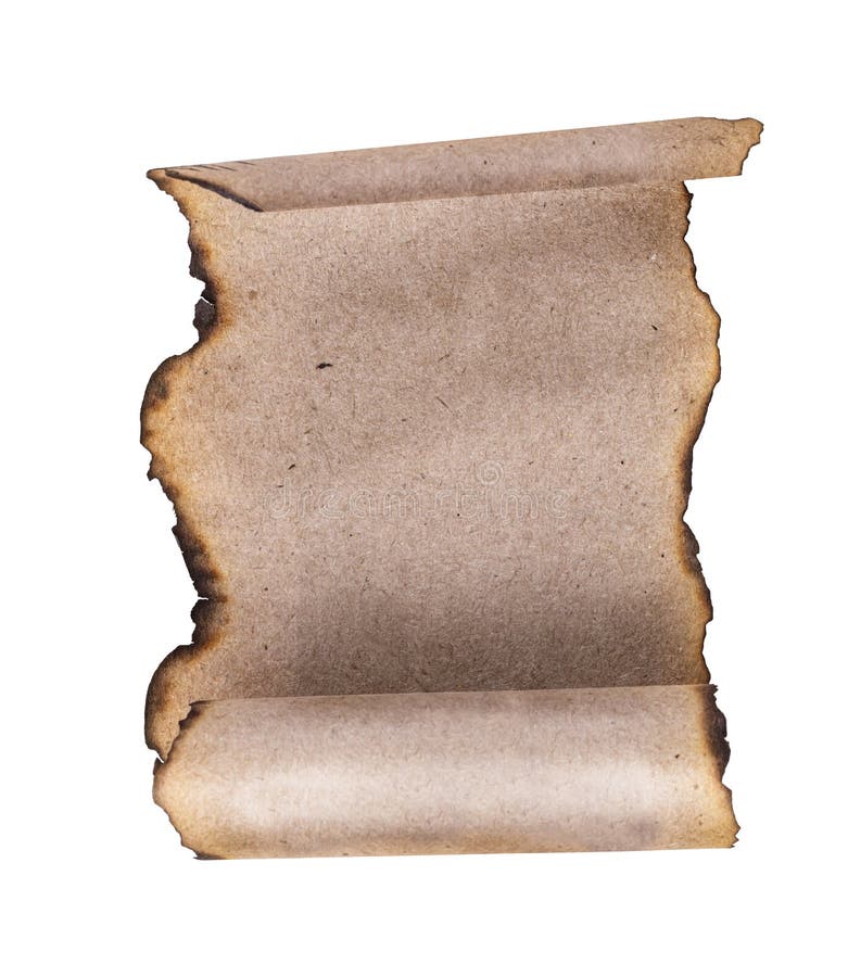 Mock Up for Signboard or Header, Vintage Scroll with Scorched Edges ...