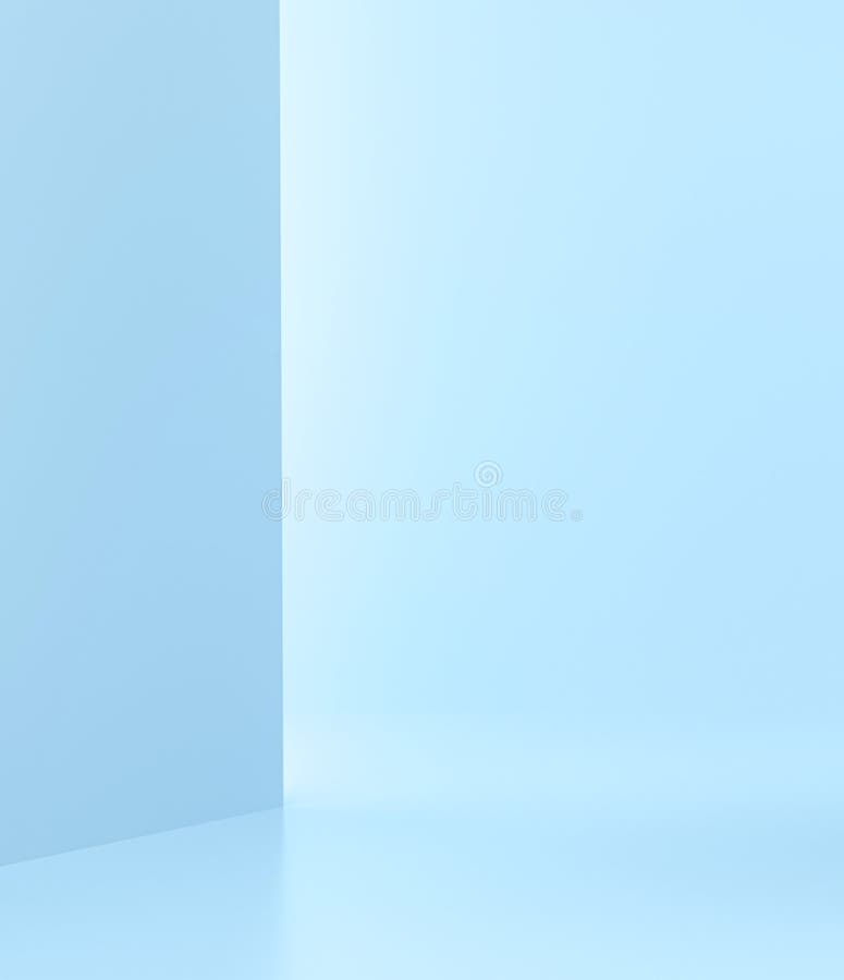 Mock-up Studio Light for Product Presentation on Blue Background Stock ...