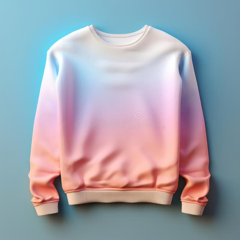 Sweatshirt with Gradient Print Stock Illustration - Illustration of ...