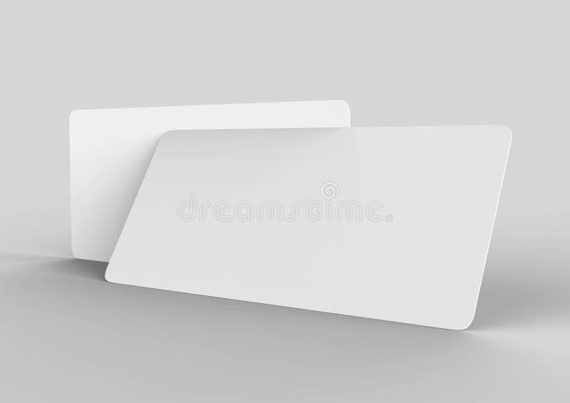 Mock Up Template Blank White Empty Rounded Corners Gift Voucher Card on ...