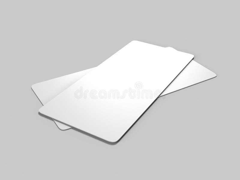 Mock Up Template Blank White Empty Rounded Corners Gift Voucher Card on ...