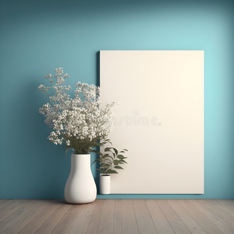 Mock Up Template for Design or Product . Blue Backgrounds Stock ...