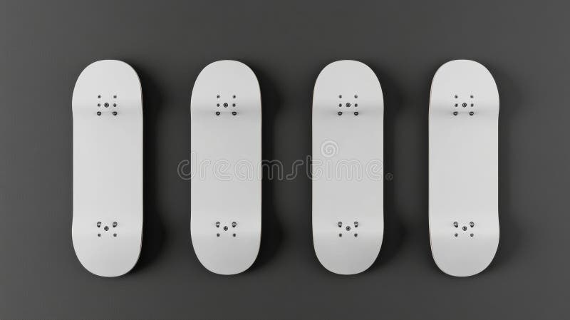White Skateboard Template