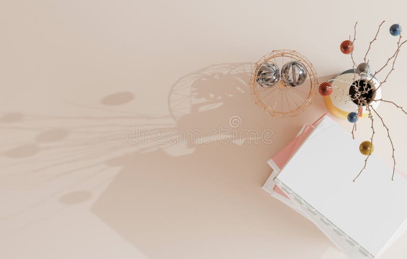 Decoration on Table Copy Space Stock Illustration - Illustration of ...