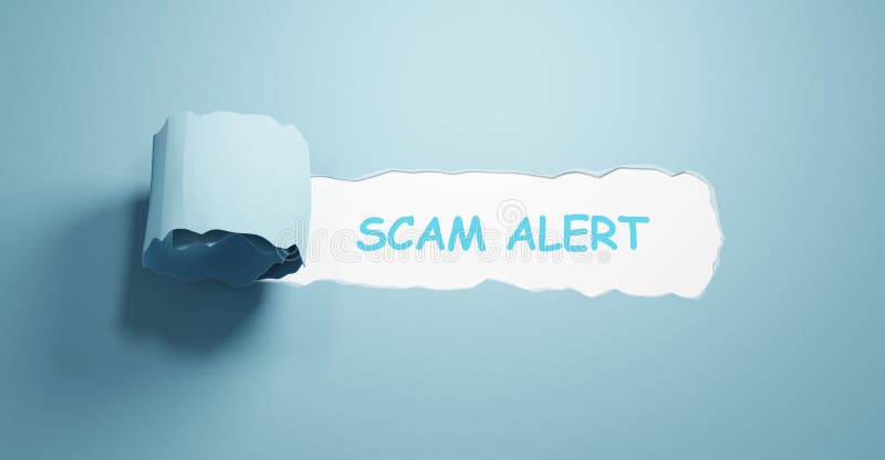 Mock Up with Torn Paper SCAM ALERT Text Stock Image - Image of sign ...