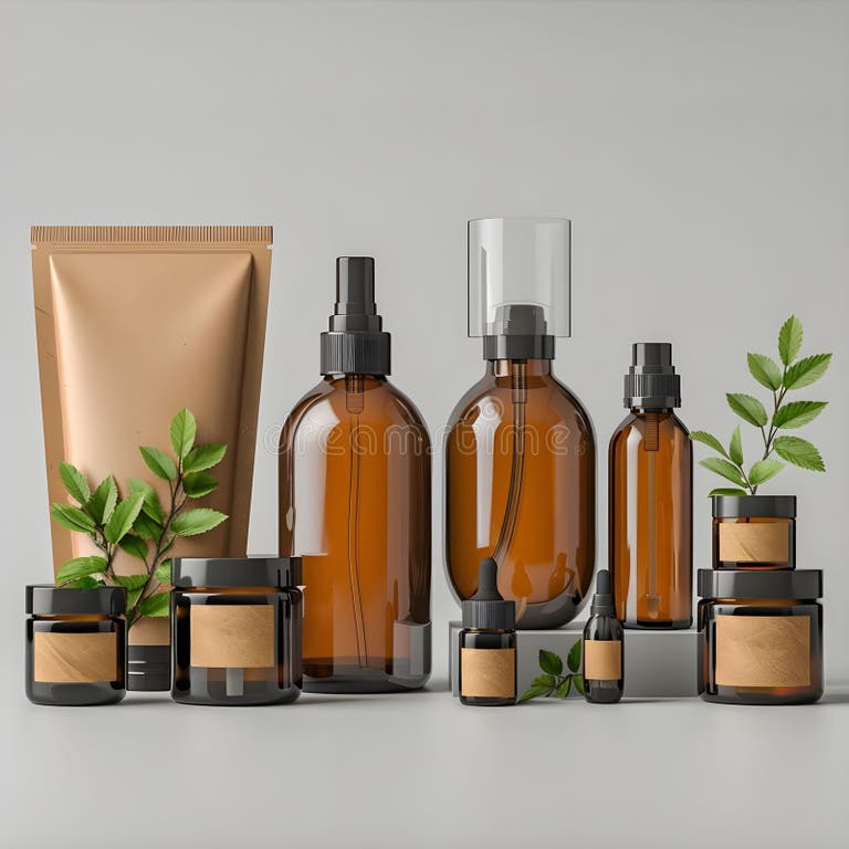 Mock Up Various Types of Bottles Ai Generated Stock Illustration ...