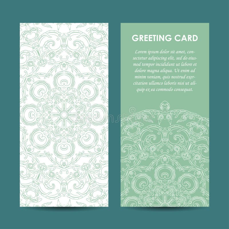 Mock Up of Vintage Greting Card Illustration Stock Illustration ...