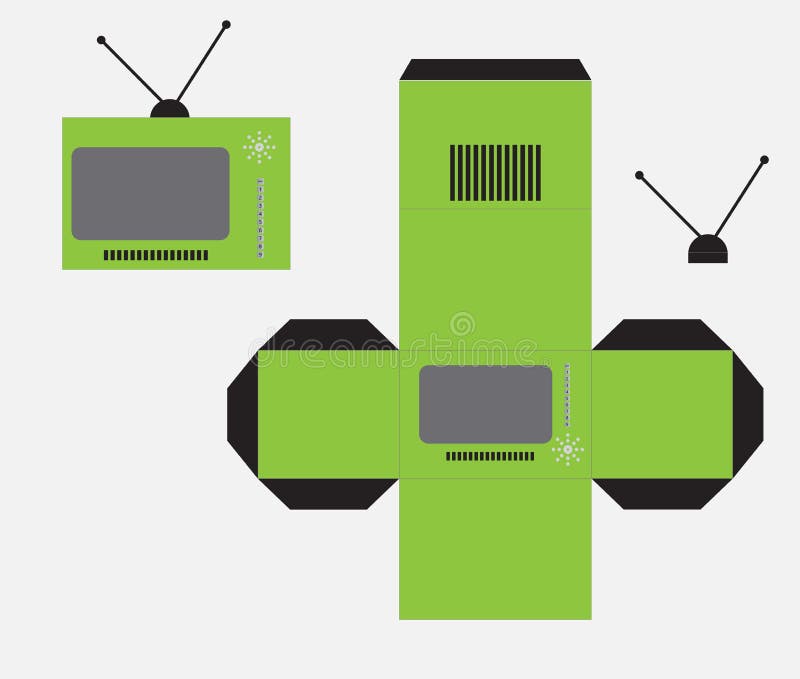 Mock up vintage television stock vector. Illustration of model - 152142761