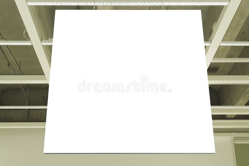 Mock Up. White Empty Rectangular Signboard, Information Board Inside in ...