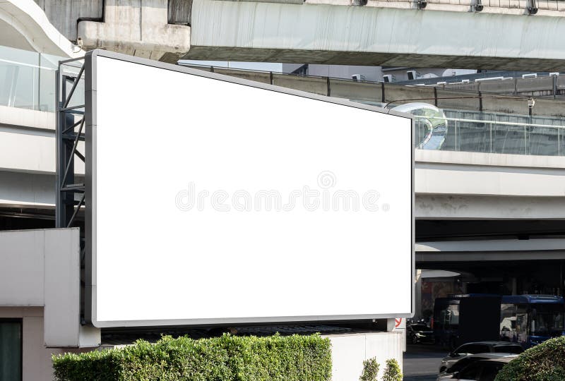 Mock Up White Led Display Billboard Crossroad Clipping Path Mockup ...
