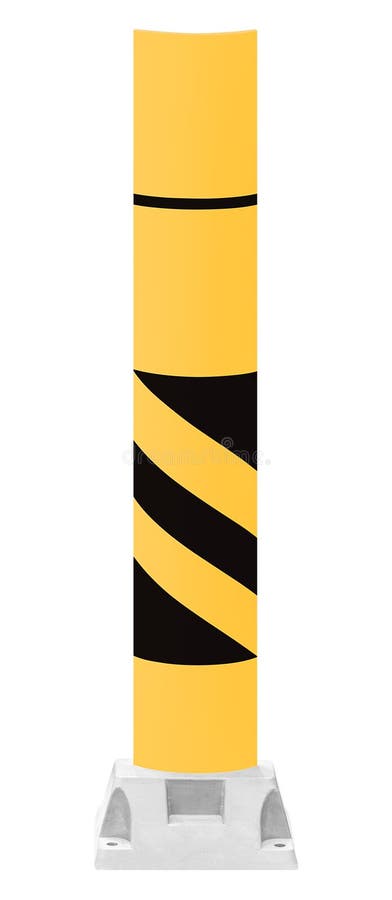 Mock Up Yellow Distance and Guide Marker Pole Isolated on White ...