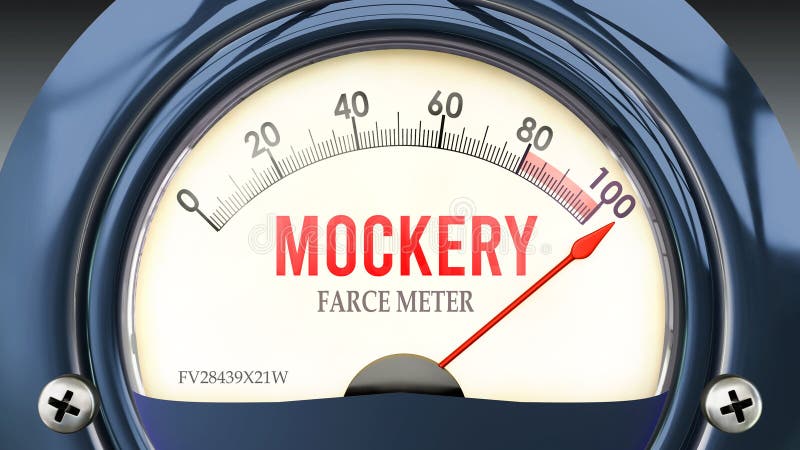 Mockery and Farce Meter that is Hitting a Full Scale, Showing a Very ...