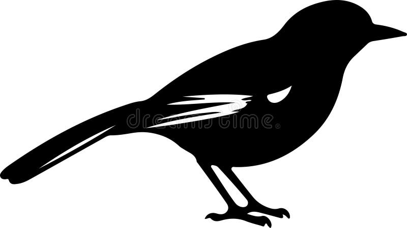 Set of Mockingbird Silhouette Vector Art on a White Background Stock ...
