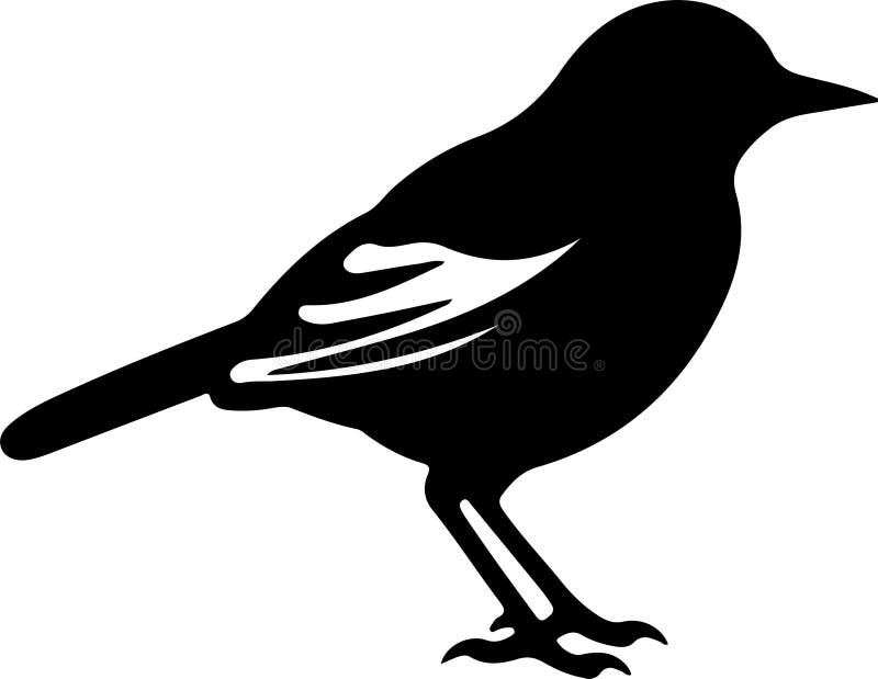 Set of Mockingbird Silhouette Vector Art on a White Background Stock ...