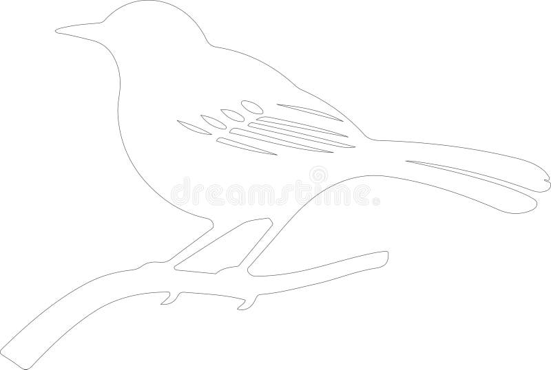 Mockingbird Silhouette Stock Illustrations – 219 Mockingbird Silhouette ...