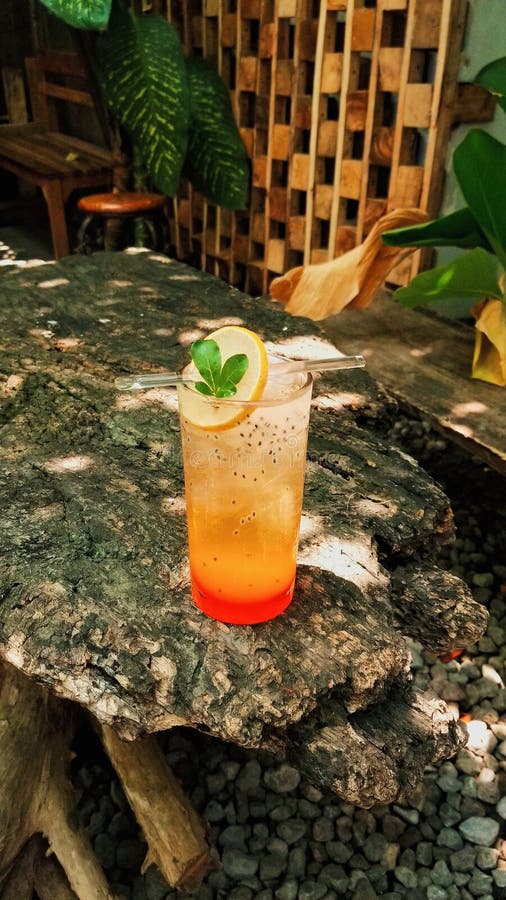 Mocktail Coco Orange from Indonesia Stock Image - Image of drink ...