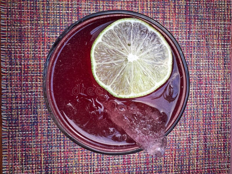 A Mocktail Made with Hibiscus Tea in Mexico Stock Photo - Image of food ...