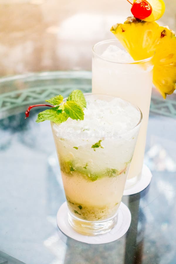 Mocktails glass stock image. Image of freshness, glass - 80602475